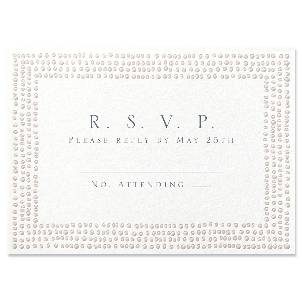 Dotted Border Invitation CC21WED09 | Fine Stationery