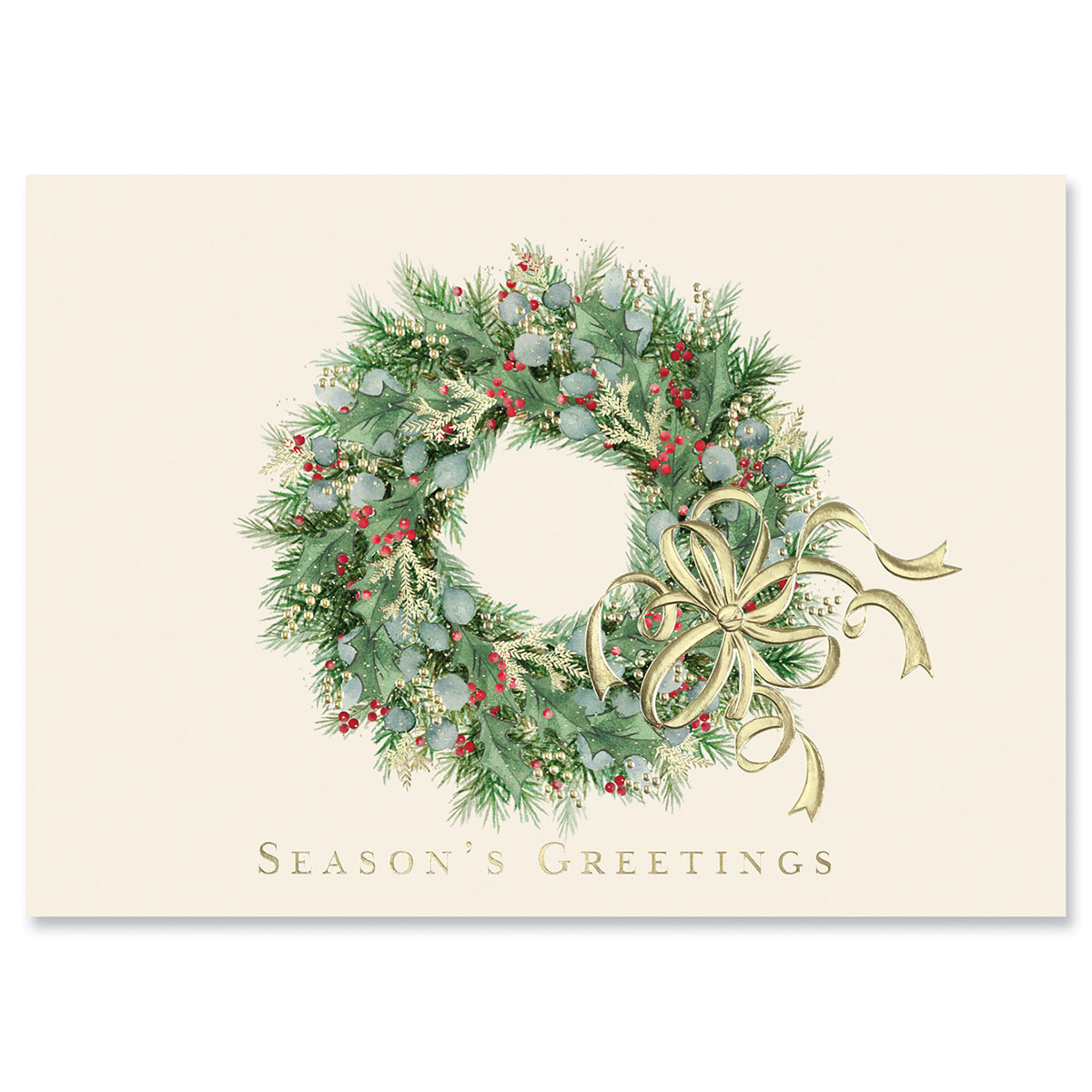 Regal Wreath Greeting Card | Fine Stationery