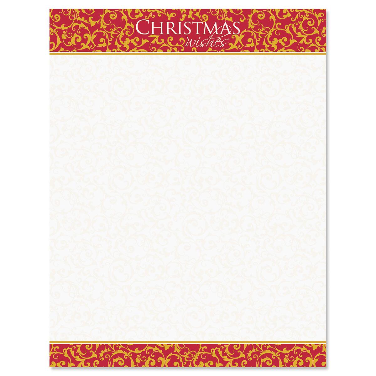 Christmas Wishes Letter Papers | Fine Stationery