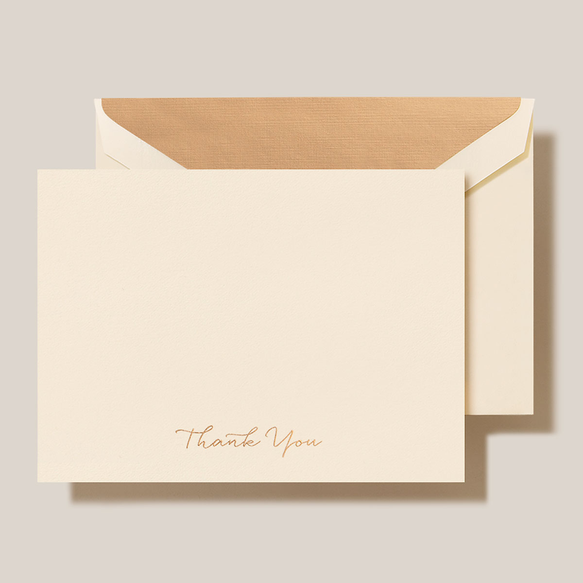 Gold Script Engraved Thank You Cards Boxed Set | Fine Stationery