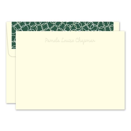 Embossed Ivory Flat Card | Fine Stationery