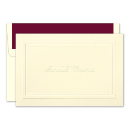 Embossed Ivory Note Card 128048 | Fine Stationery