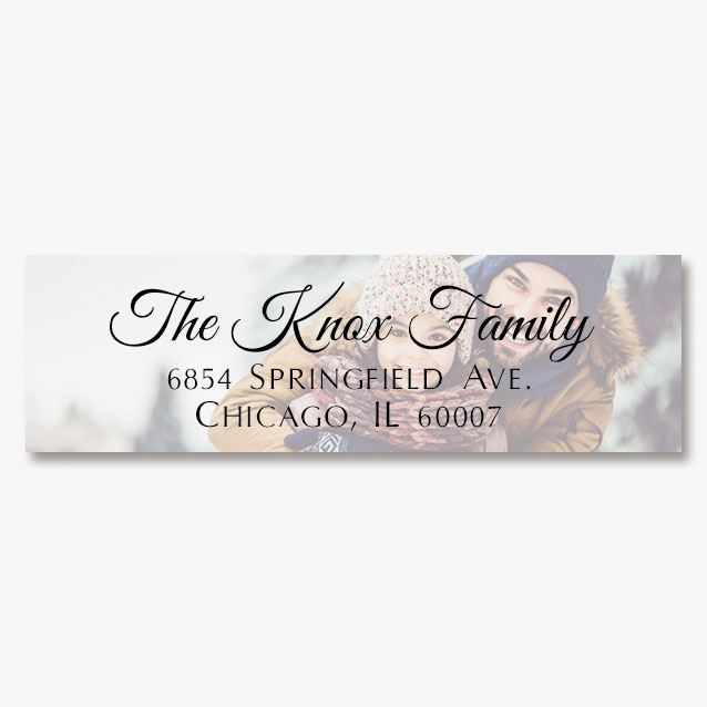 Full Classic Photo Custom Address Labels | Fine Stationery