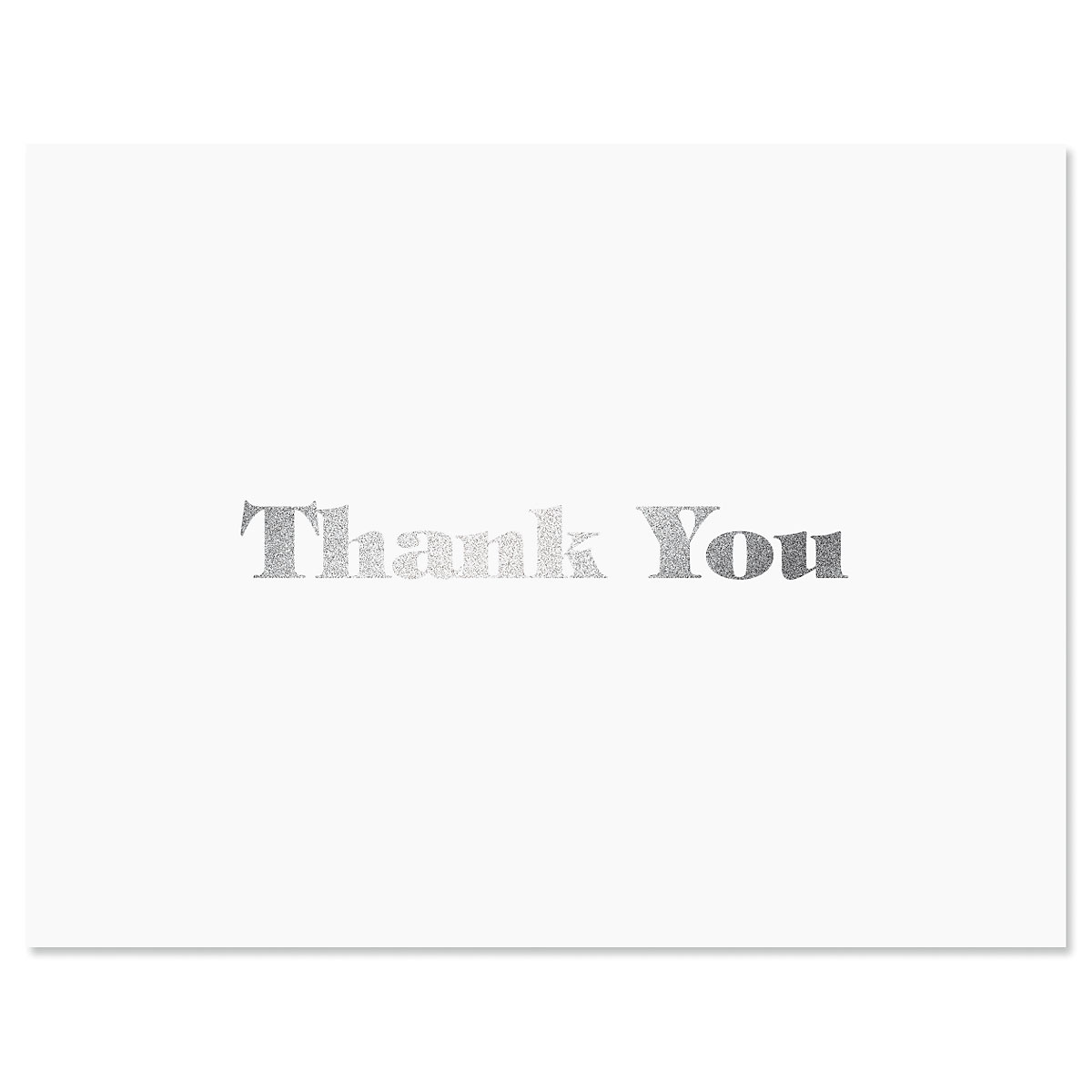 Silver Foil Thank You Note Cards | Fine Stationery