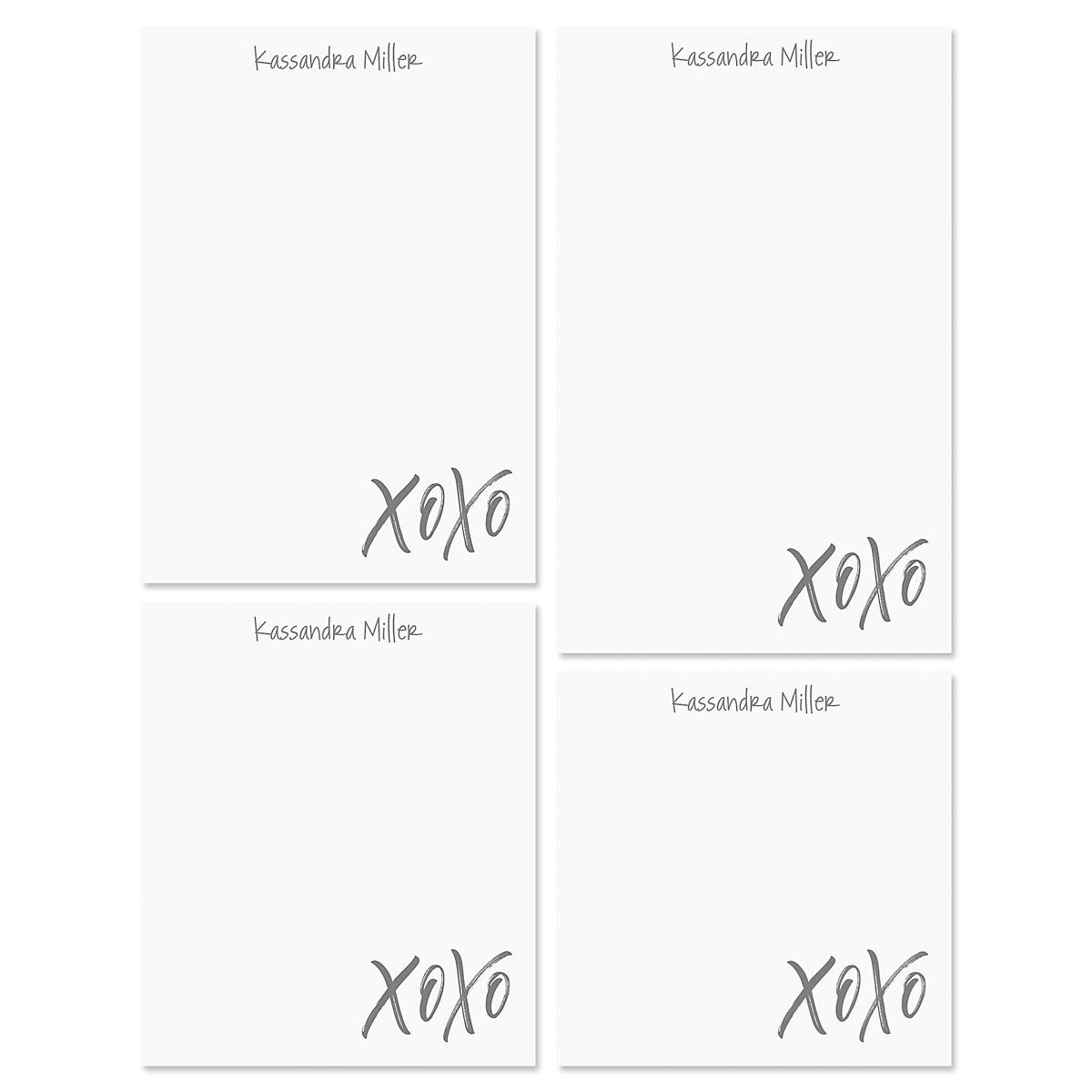 XOXO Personalized Notepad Set by FineStationery | Fine Stationery