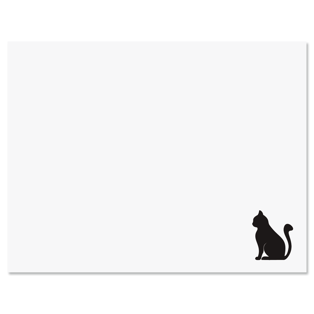 Cat Note Cards with Black Ink | Fine Stationery