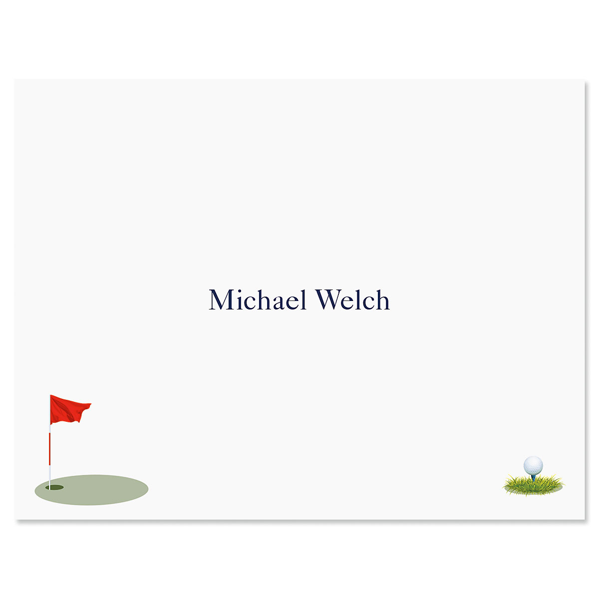 Golf Everyday Personalized Note Cards by FineStationery | Fine Stationery