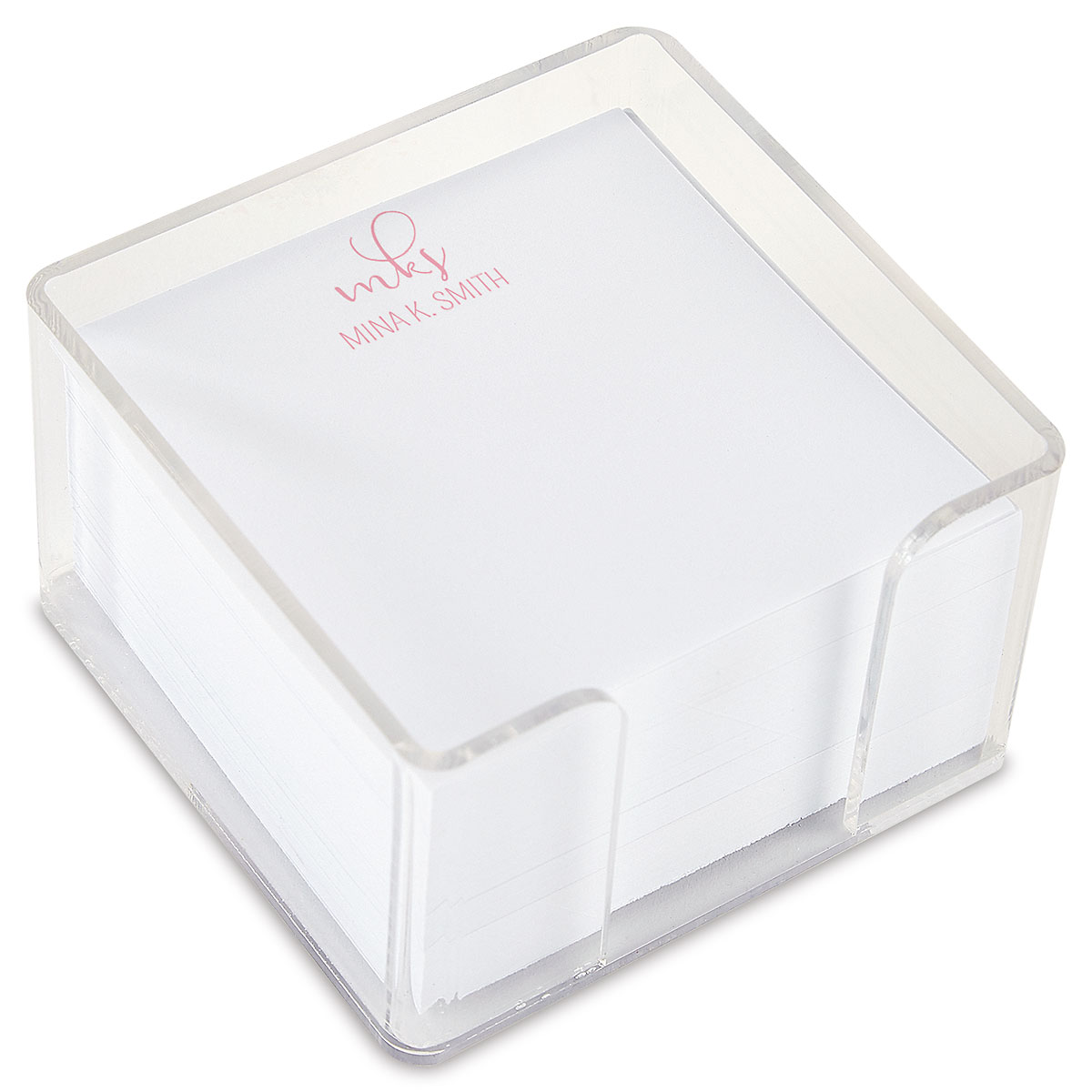 Calligraphy Monogram Personalized Note Sheets in a Cube by ...