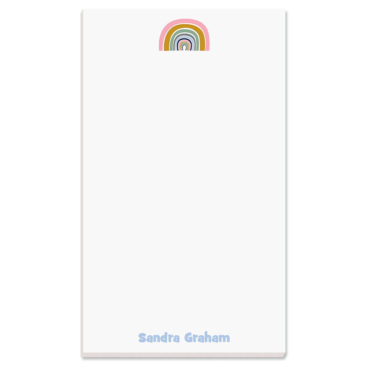 Rainbow Shine Personalized Notepad by FineStationery | Fine Stationery