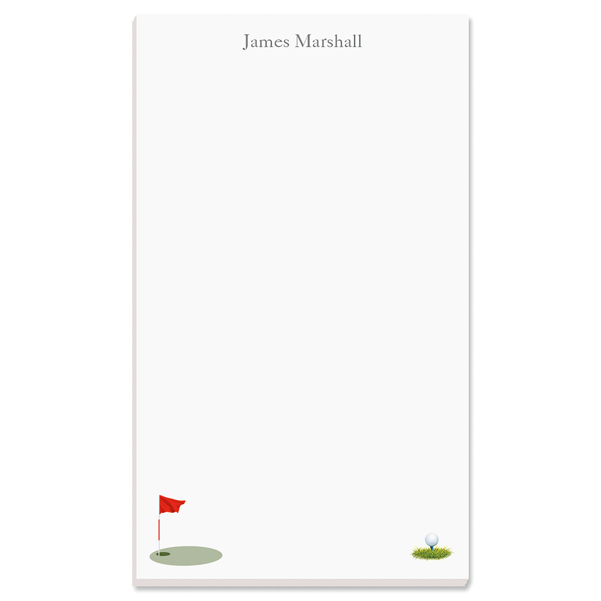Golf Everyday Personalized Notepad by FineStationery | Fine Stationery