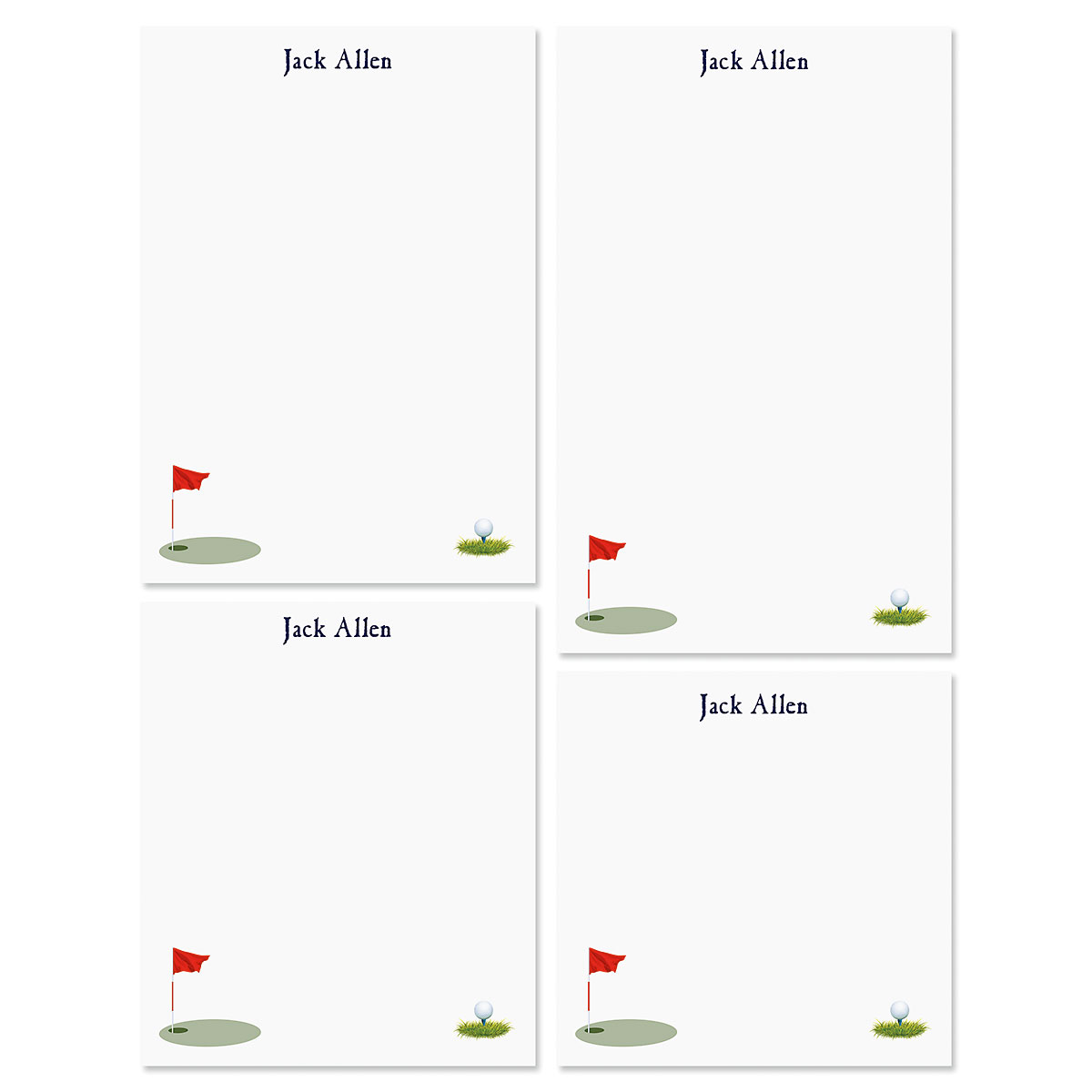 Golf Everyday Personalized Notepad Set | Fine Stationery