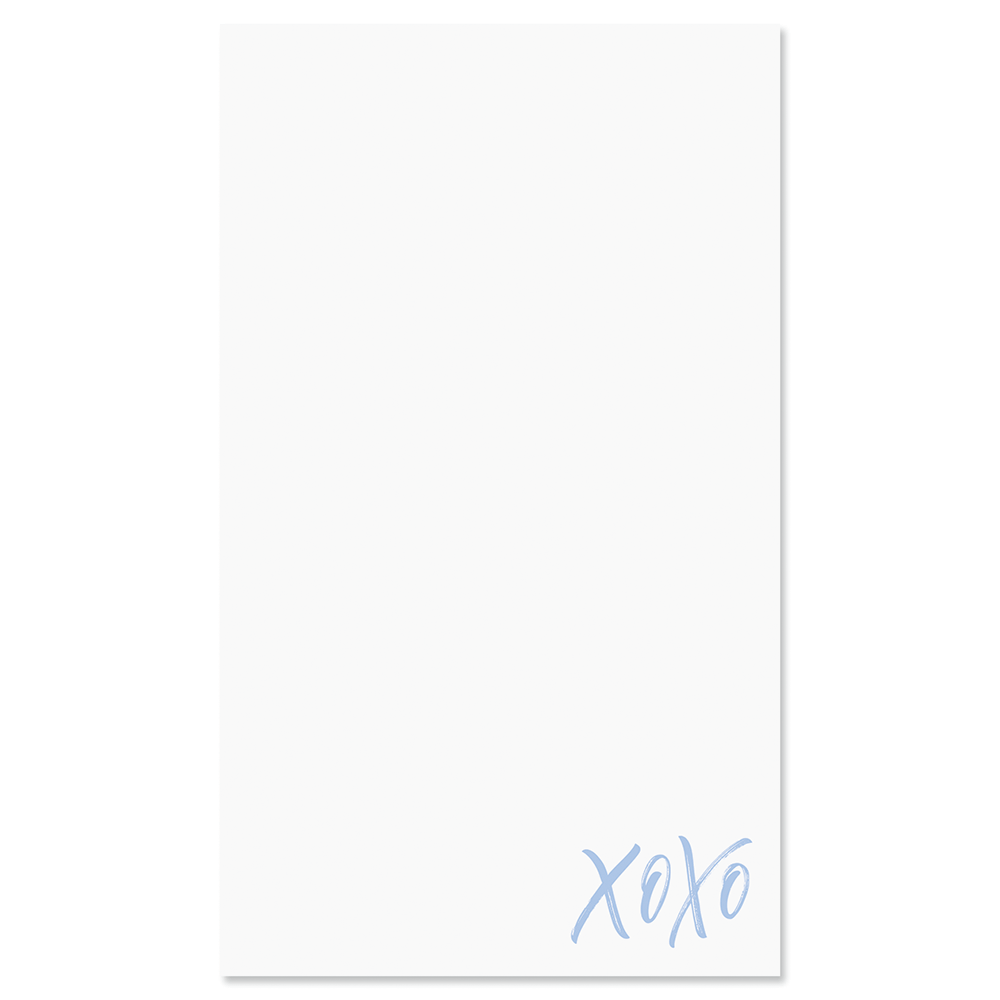 XOXO Notepad - Periwinkle Ink | Fine Stationery