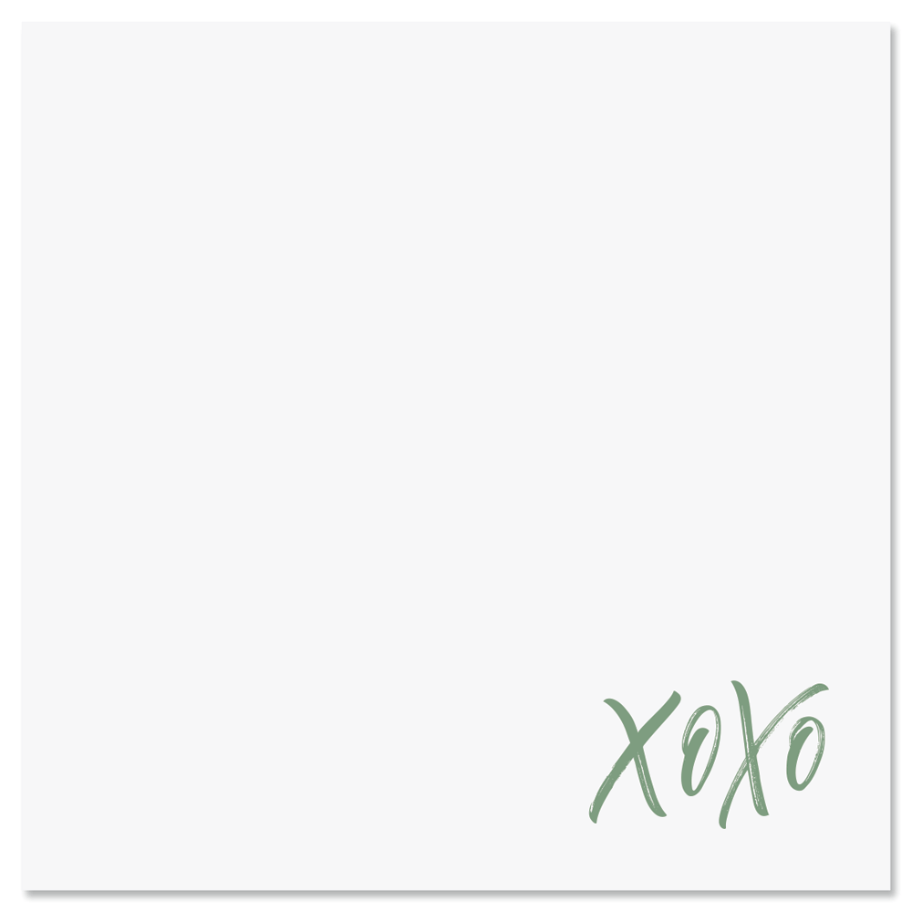 XOXO Personalized Note Sheets in a Cube Refill - Sage Ink | Fine Stationery