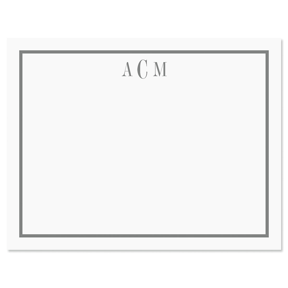 Block Initials with Border Correspondence Cards by FineStationery ...