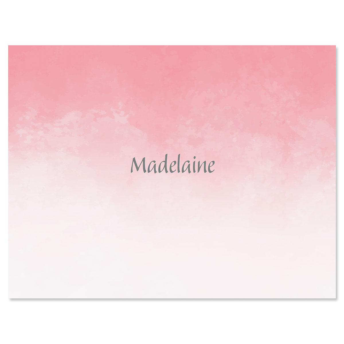 Watercolor Wash Personalized Note Cards by FineStationery | Fine Stationery