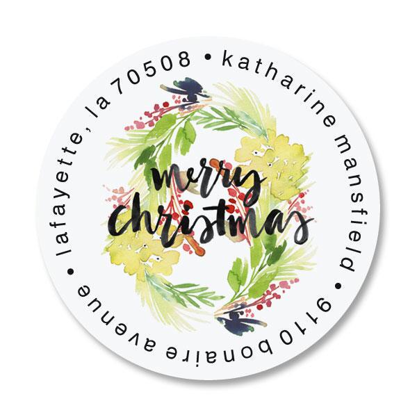 Garland Round Custom Address Labels | Fine Stationery