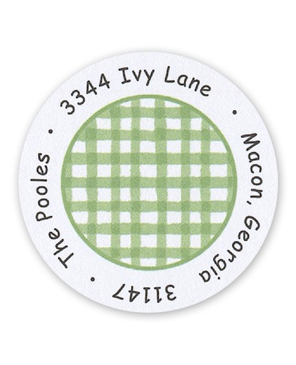 Green Check Label | Fine Stationery