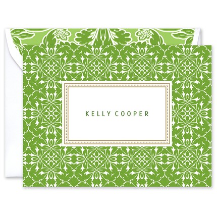 Green Trellis Note Card | Fine Stationery