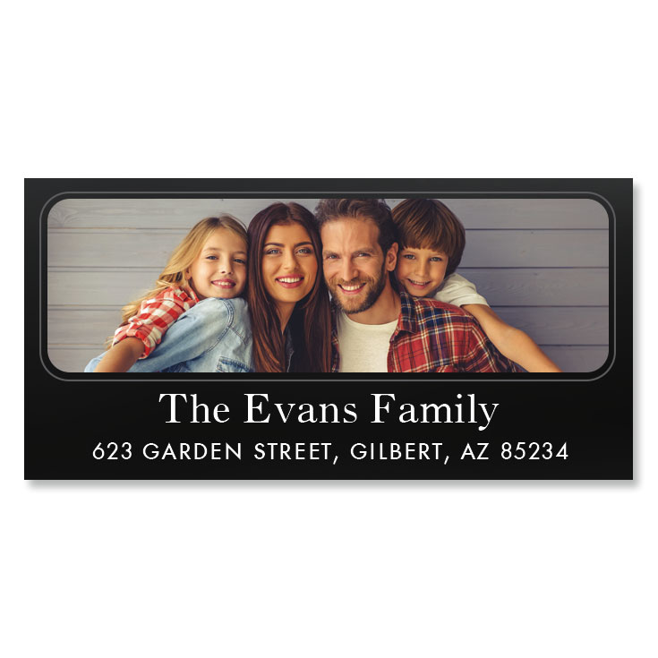 Modern Deluxe Photo Custom Address Labels | Fine Stationery