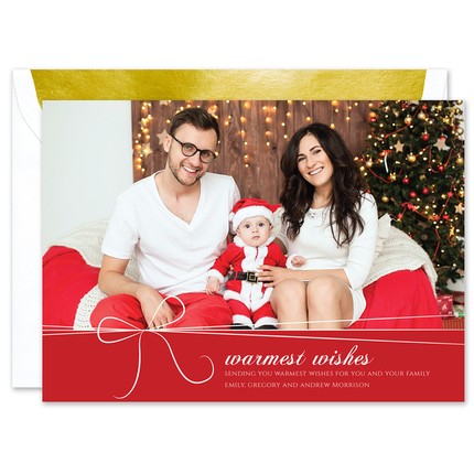 Modern Bow Photo Card | Fine Stationery
