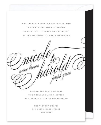 Modern Script Invitation | Fine Stationery