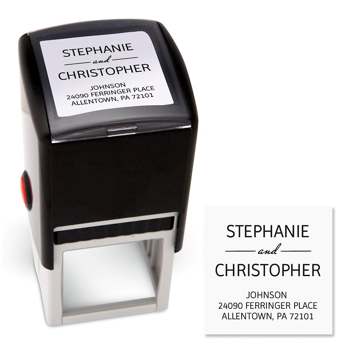 Modern Square Custom Address Stamp 479107 | Fine Stationery