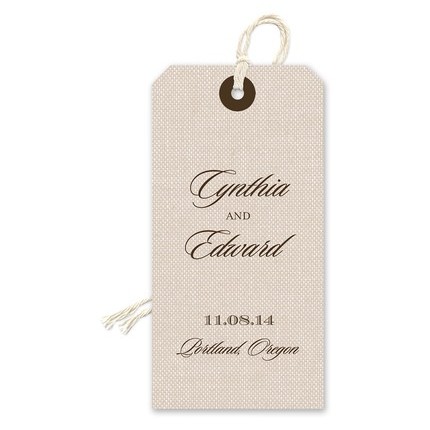 Natural Linen Gift Tag | Fine Stationery