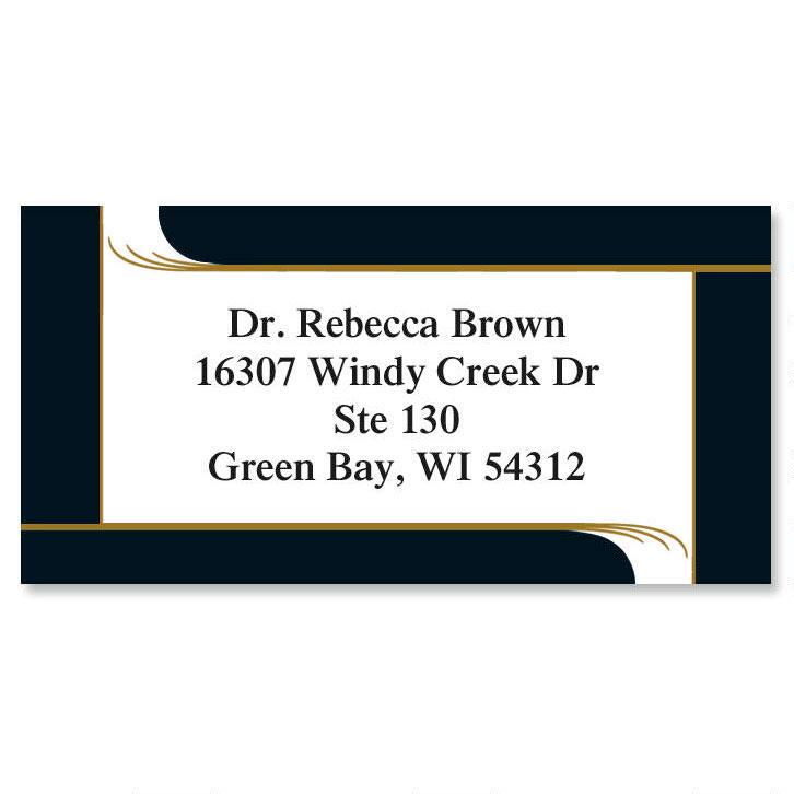 Onyx Border Address Labels | Fine Stationery