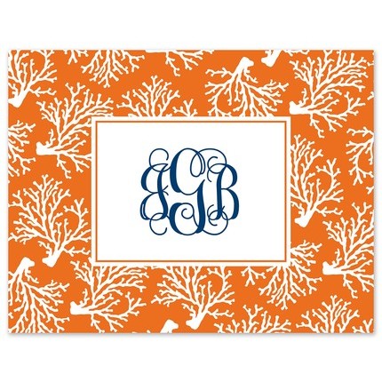 Orange Coral Note Card | Fine Stationery