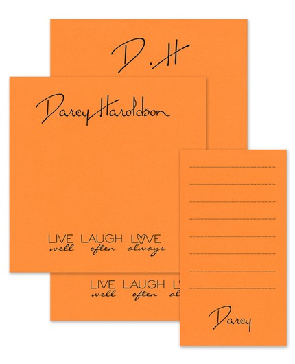 Orange Quote Note Pad Set | Fine Stationery