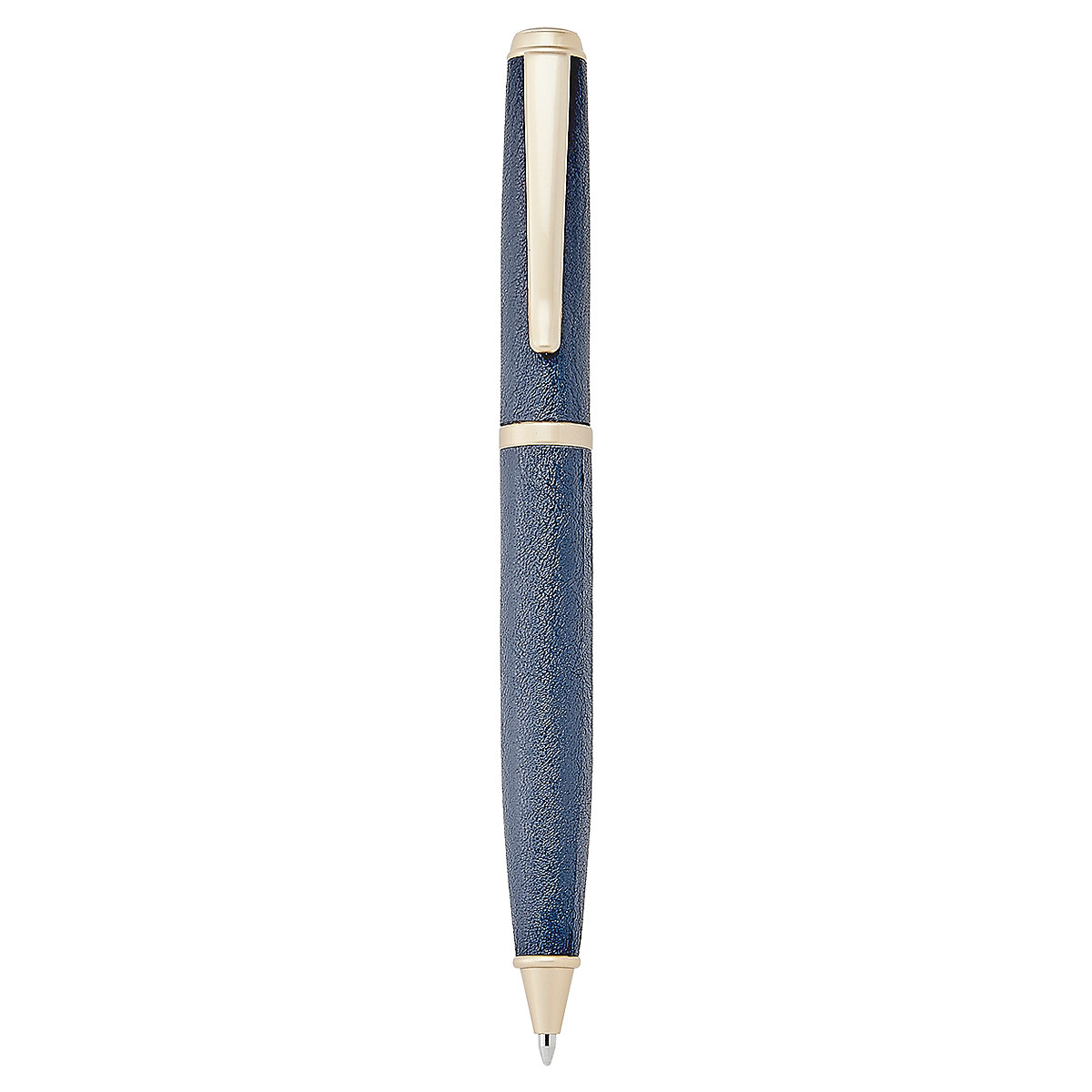 Traditional Leather Wrapped Blue Pen | Fine Stationery
