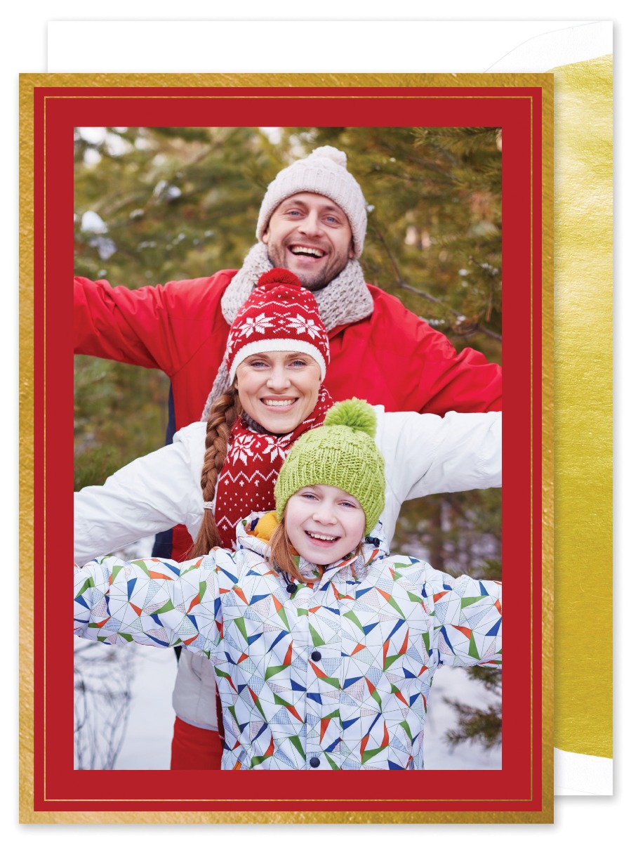 Gold Foil Frame Photo Card | Fine Stationery