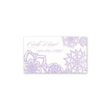 Purple Floral Calling Card | Fine Stationery