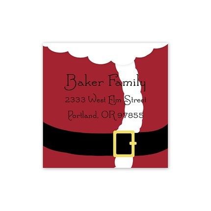 Santa Suit Label | Fine Stationery