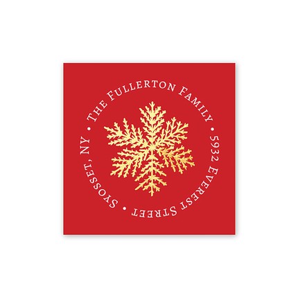 Shiny Snow Address Label | Fine Stationery