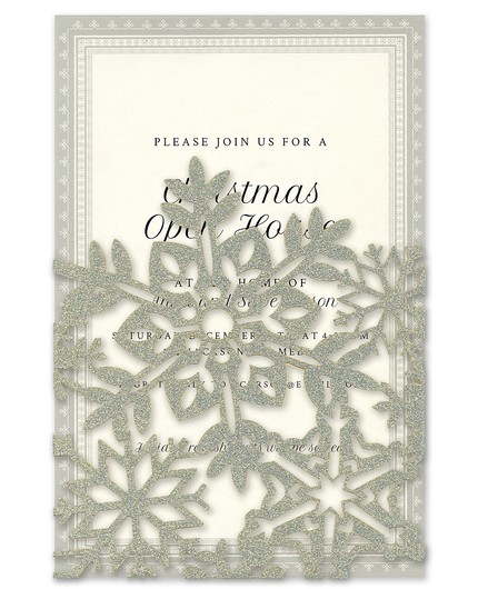 Snowflake Pocket Holiday Invitation | Fine Stationery