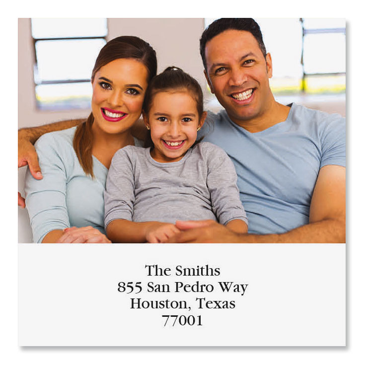 Direct Large Square Custom Photo Address Labels | Fine Stationery