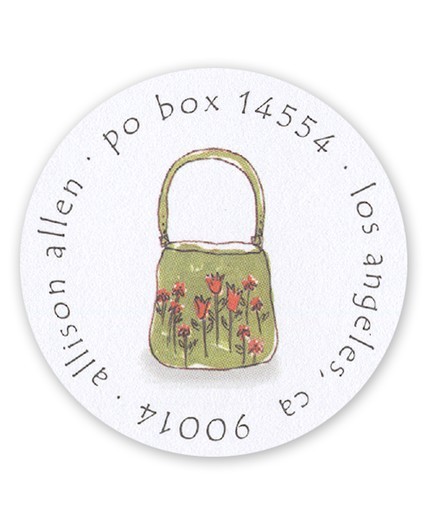 Tiny Flower Purse Label | Fine Stationery