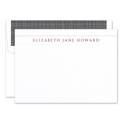 White Camden Flat Card | Fine Stationery
